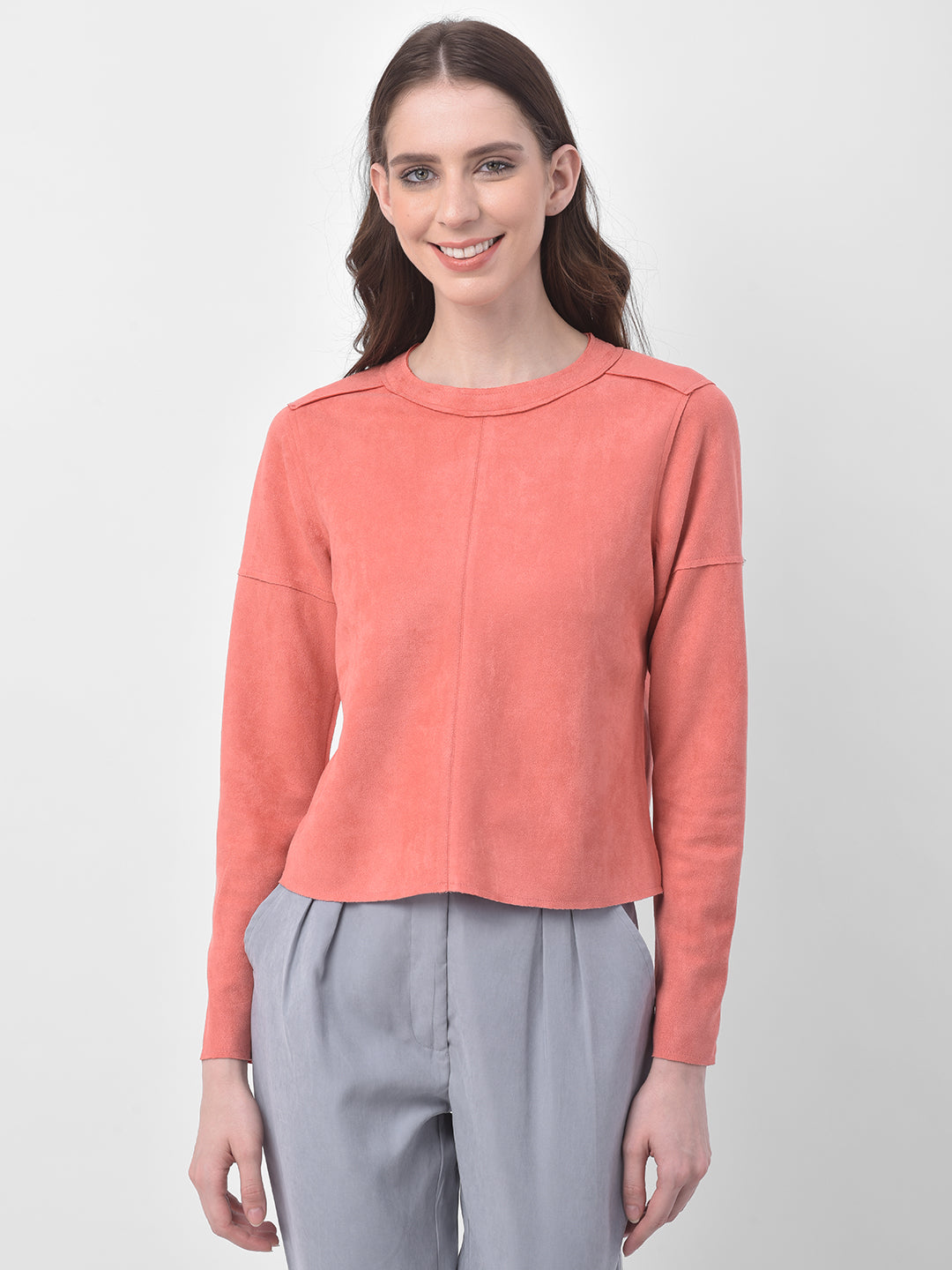 Peach Full Sleeve Top