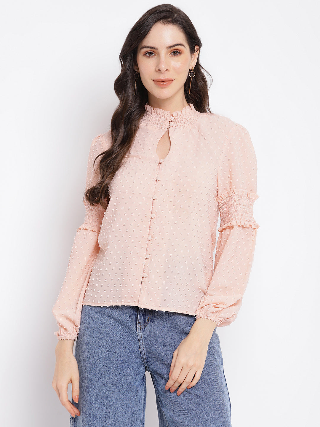 Pink Dusky Full Sleeve Blouse