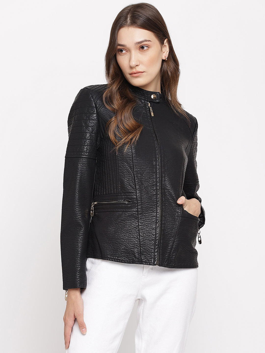 Black Full Sleeve Straight Jacket