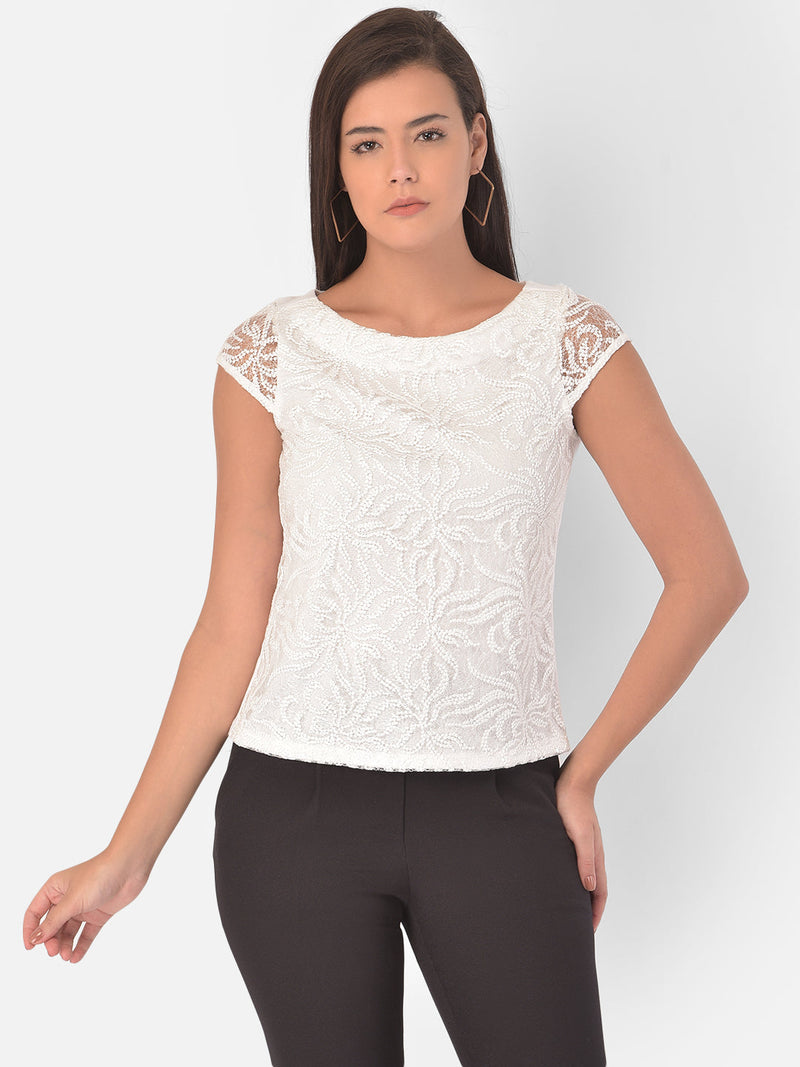 White Cap Sleeve Top